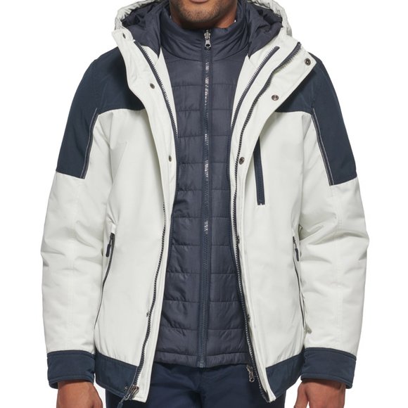 Club Room | Jackets & Coats | Club Room Mens Ice Navy Blue Hooded ...